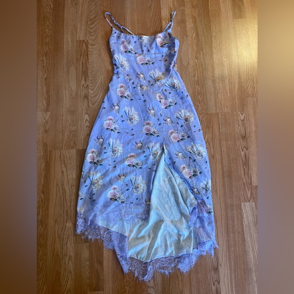 SHEIN | Dresses | Shien Floral Purple Dress | Poshmark